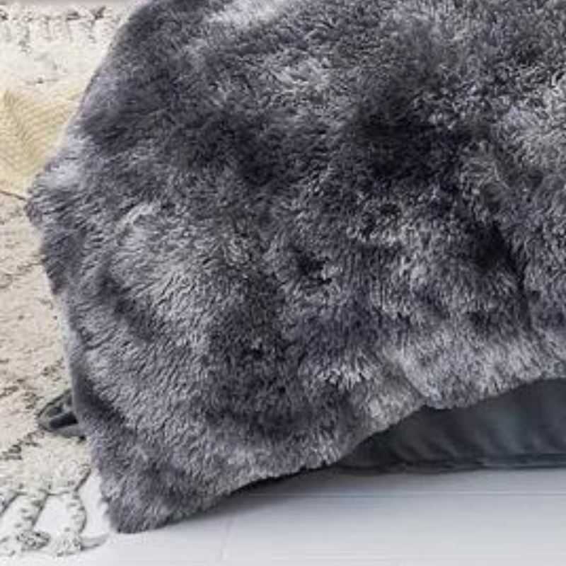 Warm Teddy Dekbedovertrek grijs